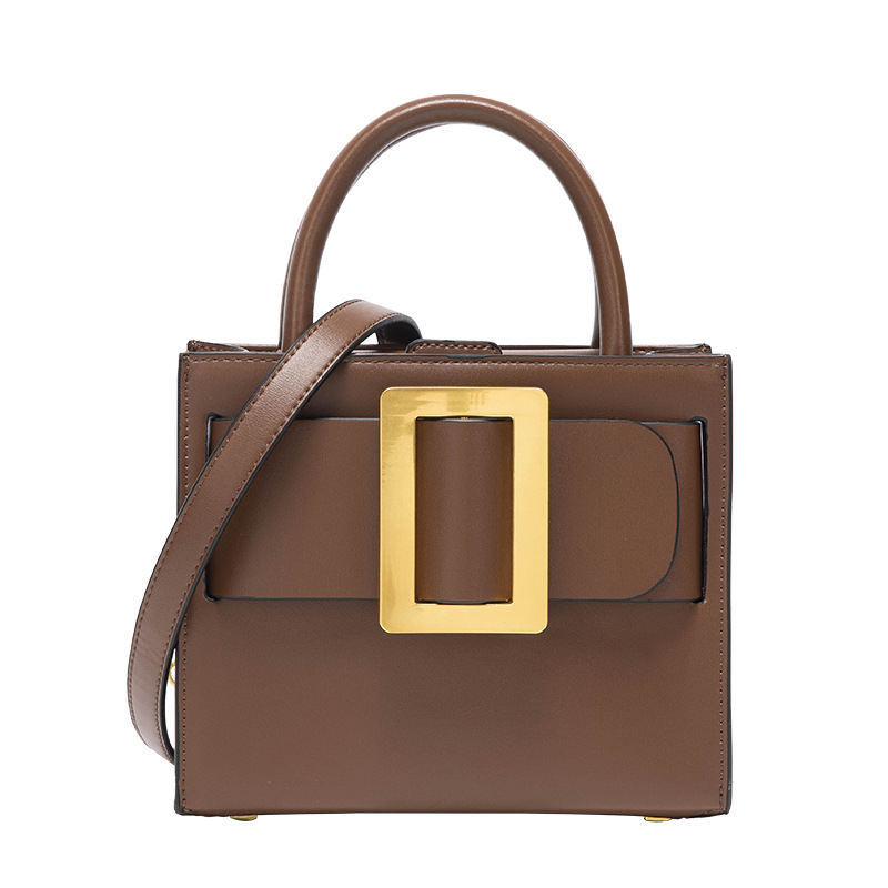 Metal square buckle portable bucket bag fashionableMM236985# - momoce